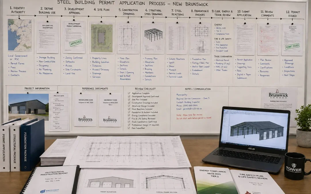 Foundation Drawings for Steel Buildings in New Brunswick | Tower Steel ...